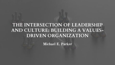 The Intersection of Leadership and Culture: Building a Values-Driven Organization | Michael E ...